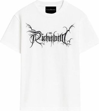 John Richmond Femme, Tops, Blanc, Taille: 38 FR Logo Print T-Shirt