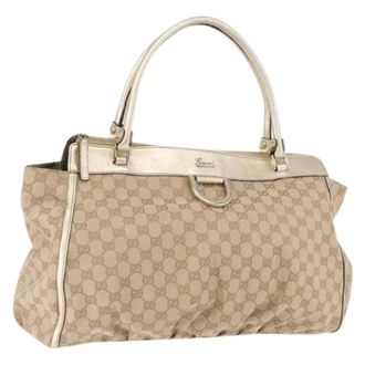 Gucci Sac &agrave; main pr&eacute;-poss&eacute;d&eacute; en toile GG - Femme - Pre-owned - Beige - Taille: ONE Size