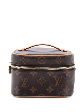Louis Vuitton mini pochette Nice Vanity Case en toile monogramm&eacute;e - Marron