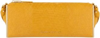 Elisabetta Franchi Sac bandouli&egrave;re effet l&eacute;zard - Femme - Sacs - Jaune - Taille: ONE Size