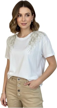 Vicolo Femme, Tops, Blanc, Taille: 38 FR Rab0001 T-Shirt