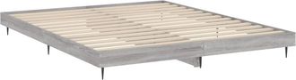 Generic Doppelbettgestell aus Beton mit Metallbeinen und Sperrholzlatten - Holzwerkstoff, Modernes Schlafzimmerdesign (120 x 200 cm)