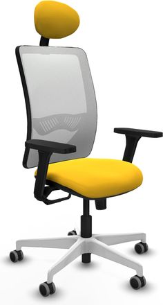 Piqueras y Crespo Schreibtischstuhl mit Rollen Zulema mit 3D-Armlehnen, h&ouml;henverstellbarer Lendenwirbelst&uuml;tze und festem Kopfteil, ausgestattet mit 3 Positionen und Sch