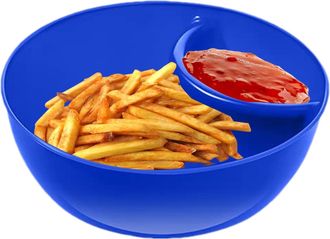 Generic Schalen für Pommes und Saucen - mit 2 separaten Fächern für Anti-Milik-Snacks | Crackers, geteilte Teller, Saucenschalen, tiefe Teller und