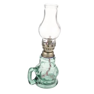 Cabilock Glas Kerosinlampe Vintage Öllampe mit Einzigartigem Lampenschirm für Wohnzimmer Schlafzimmer und Dekoration Einfach zu Befüllen und Anzuzünden Stimmun