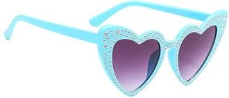 Generic Lunettes de soleil en forme de coeur - Vintage Heart Crystal Eyewear | Lunettes de soleil r&eacute;tro surdimensionn&eacute;es tendance pour femmes, mod&egrave;les de prot