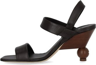 Max Mara Femme, Chaussures, Brun, Taille: 36 EU Sandale &agrave; talon Affetto