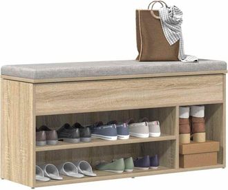 vidaXL Schuhbank Sonoma-Eiche 102x30,5x45 cm Holzwerkstoff Vidaxl