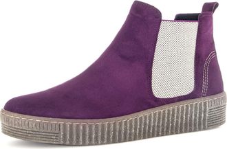 Gabor Damen Chelsea Boots, Frauen Stiefeletten,Wechselfu&szlig;bett,Best Fitting,Schlupfstiefel,flach,Stiefel,Bootee,Dark-Orchid (fumo),40.5 EU / 7 UK