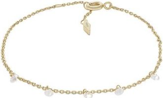 Fossil Bracelet Pour Femmes Sadie, Longueur : 165mm+30mm, Largeur : 3mm, Hauteur : 5mm Bracelet En Laiton Plaqué Or 14K, JA7135710