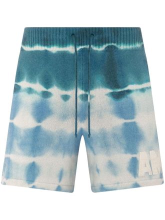 Amiri short &agrave; motif tie-dye - Bleu
