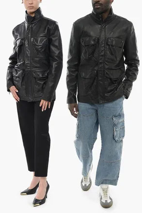 Diesel Leather Utility Jacket UNISEX L-GAST Diesel