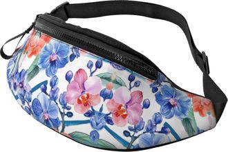 Generic Mit Rei&szlig;verschluss Lauftasche Blumenmuster G&uuml;rteltasche Lauftasche Schultertaschen F&uuml;r Fahrrad Spazieren Reisen 14X35Cm