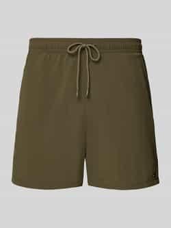 Tommy Hilfiger Regular Fit Badeshorts mit Logo-Stitching