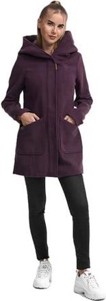 Marikoo Manteau trench pour femme, manteau dhiver, veste de transition, parka longue, B819, Dusty-Plum, XL