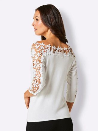 Cr&eacute;ation L Strickpullover Lyocell-Viskose-Pullover 3/4-Arm