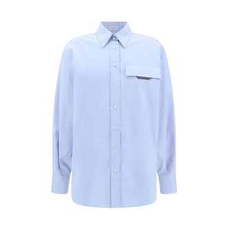Brunello Cucinelli Shirt mit ikonischem Schmuckdetail - - Blouses & Shirts - Damen - Blau - L