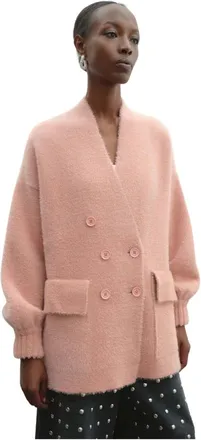 Akep Femme, Pulls, Rose, Taille: 40 FR Picot Coat