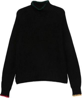 Ymc You Must Create waffle high-neck sweater - Noir
