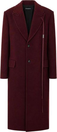 Ann Demeulemeester Manteau Au Genou - Rouge