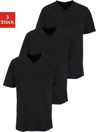 H.I.S T-Shirt (Packung, 3-tlg) mit V-Ausschnitt aus Baumwolle, Unterhemd, T-Shirt