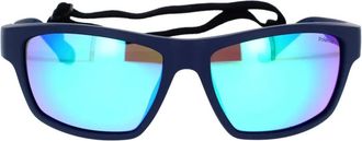 Polaroid unisex, Accessoires, Bleu, Taille: 60 MM Lunettes de Soleil Sportives avec Bande &Eacute;lastique