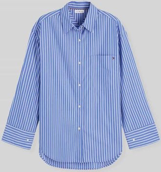 Tommy Hilfiger Relaxed Fit Langarmbluse aus reiner Baumwolle