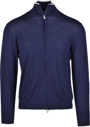 Eleventy Homme, Pulls, Bleu, Taille: S Zip-throughs