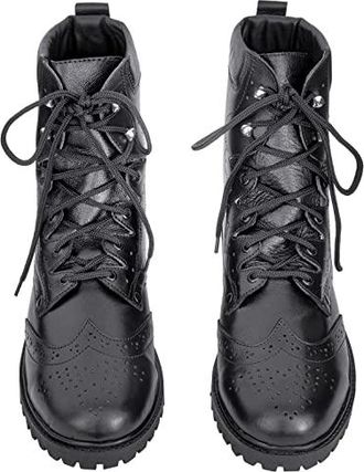 Hamilton Kilts Richelieus Ghillie à Lacets en Cuir Noir pour Kilt écossais Style Oxford, Noir, 43 EU