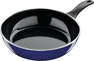 Silit Emma Bratpfanne 28 cm, Silitstahl Funktionskeramik, Induktion, Kunststoffgriff, nickelfrei, blau