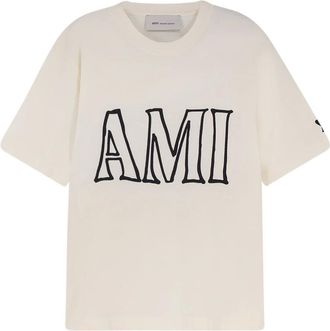 Ami Homme, Tops, Blanc, Taille: M T-Chemises