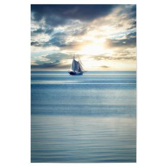 artboxONE Poster 30x20 cm Natur Schiff AHOI hochwertiger Design Kunstdruck - Bild Meer Himmel horizont