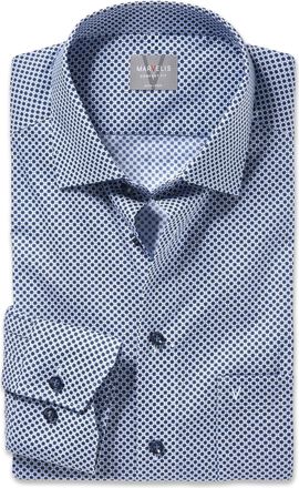 Marvelis Herren Oberhemd Langarm Comfort-Fit,Einfarbig,13 New Kent,bleu 11,40