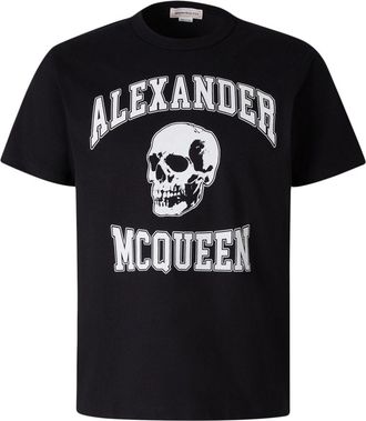 Alexander McQueen t-shirt &agrave; logo t&ecirc;te de mort imprim&eacute; - Noir