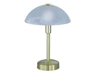 Trio Leuchten LED Tischleuchte Donna 525790108, Metall Messing matt, Glas alabasterfarbig wei&szlig;, inkl. 4 Watt LED, 4-fach Touch Dimmer