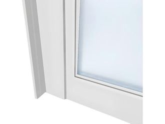 Vente-Unique Verriére Atelier en Aluminium thermolaqué - 60x130 cm - Blanc - Bayview