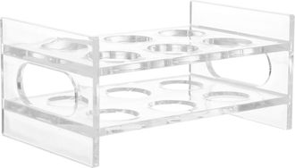 BESPORTBLE VICASKY Transparenter Acryl Whisky Becherhalter Rund Bar Glashalter f&uuml;r Party und Heimbar Abwaschbar Wiederverwendbar Stabiles Ausstellungsregal f&uuml;r B