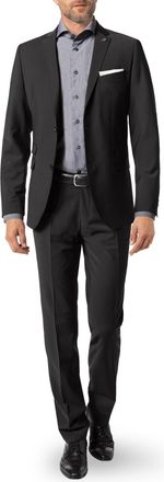 CG - Club of Gents Herren Anzug schwarz Slim Fit