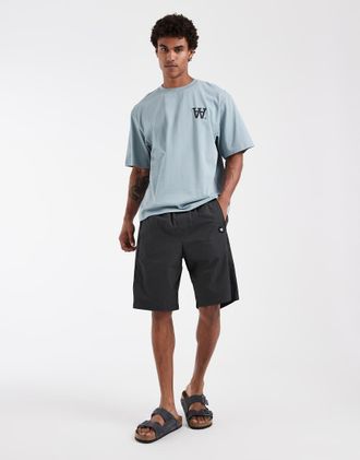 Wood Wood Double A By Wood Wood - Roberto - Sport-Shorts aus 100% Baumwolle in Schwarz