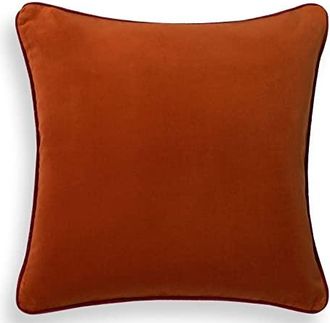 Bassetti Uni Kissenhülle zu Tischwäsche - Velour aus 90% Baumwolle, 10% Polyester in der Farbe Mattone O1, Maße: 45X45 cm - 9324587