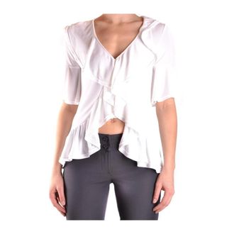 Dondup One Shoulder Kurzarm Top - - Blouses & Shirts - Damen - Wei&szlig; - M