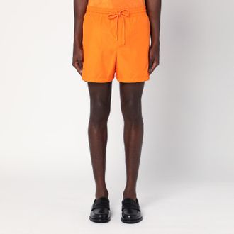 Gucci Orangefarbene Badehose mit Logo