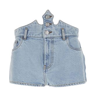 Coperni Femme, Shorts, Bleu, Taille: 36 FR Shorts en jean couronne