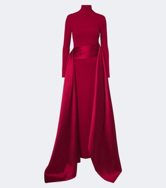 Solace London Robe Olivia aus Cr&ecirc;pe mit Satin