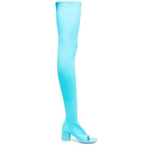 Maison Margiela Femme, Chaussures, Bleu, Taille: 36 1/2 EU Bottes bleu &eacute;lectrique montantes