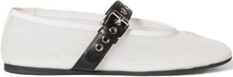 Miu Miu Mesh fabric ballerinas - Wei&szlig;