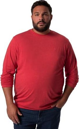 Men Plus Hommes T-Shirt Mens+ Coupe spéciale, Manches Longues et col Rond, Ventre Confort, Collection Basic - Jusquau 8 XL Rouge 9XL 836313535-9XL