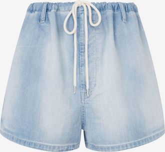 Moschino Short en denim de coton l&eacute;ger - Bleu