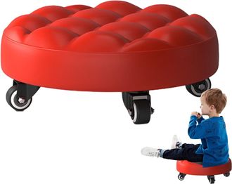 Generic Niedriger Rollsitz - Mehrzweckstuhl mit Launcherr&auml;dern, Aufgabensitz auf Bodenh&ouml;he | Ergonomischer Werkstatthocker f&uuml;r Mechanik, Hausreparatur, Arbeit