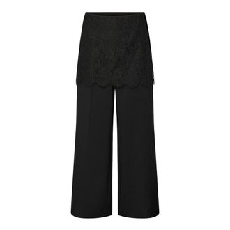 Rue de Femme Olana Wide Pants - - Trousers - Damen - Schwarzk - XS